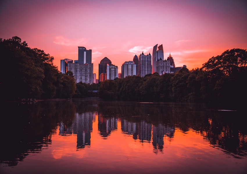 sunset in Atlanta